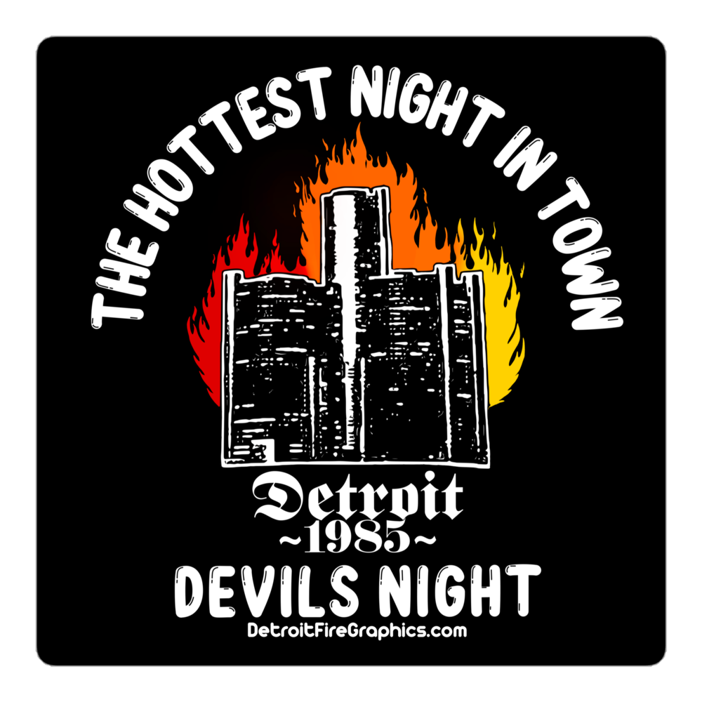 Devil's Night 1985 sticker – Detroit Fire Graphics